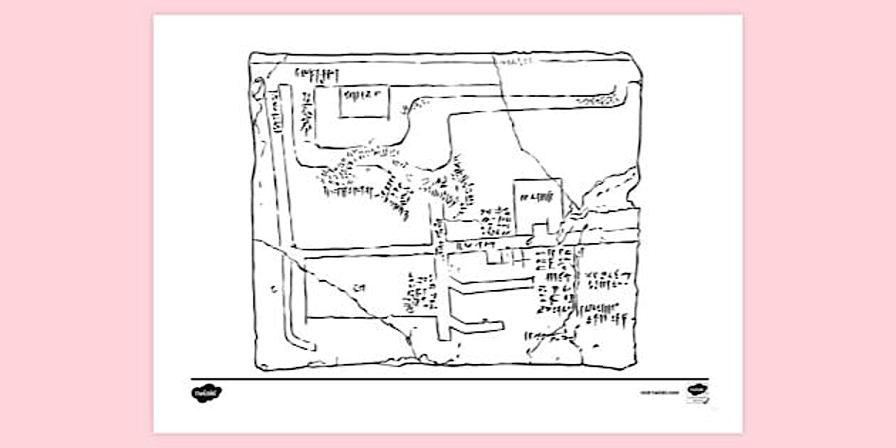 Ancient Clay Map Colouring | Colouring Sheets (teacher made)