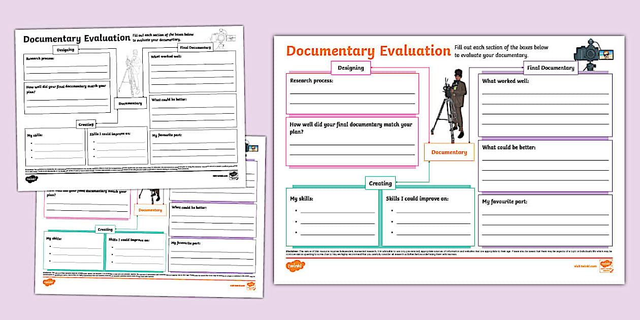 Documentary Evaluation Mind Map (Teacher-Made) - Twinkl