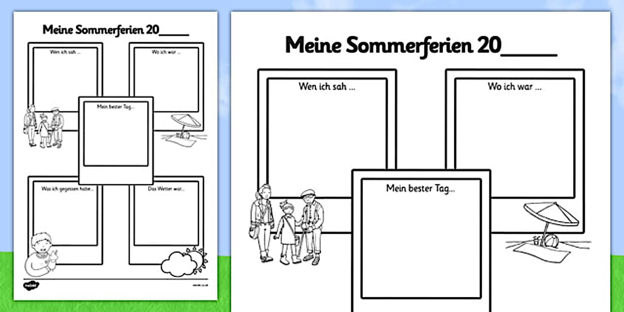 Meine Sommerferien 20 Summer Holiday Snapshots SEN Version German
