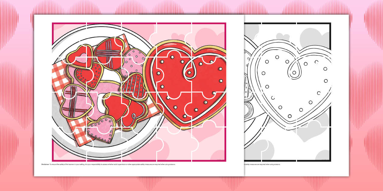 Valentine's Day Jigsaw Puzzle - Twinkl Valentine's Day