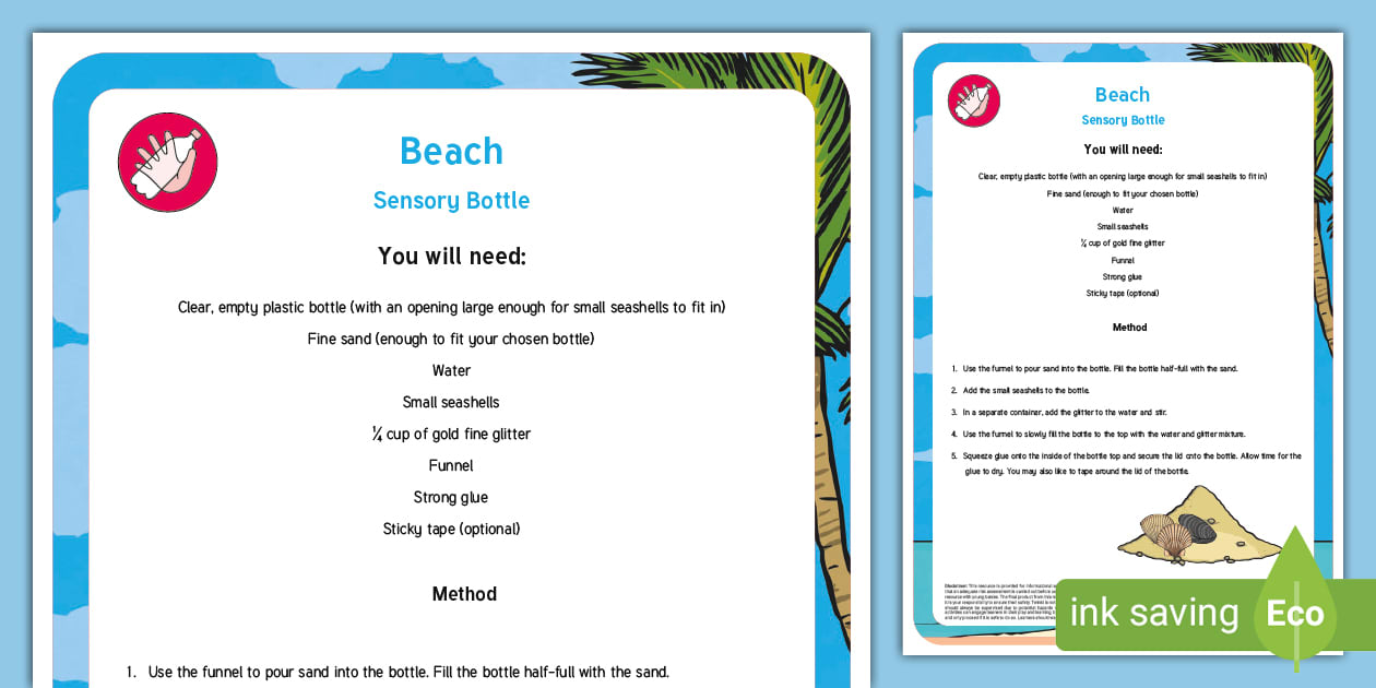 Beach Sensory Bottle Activity for Kids | Twinkl USA - Twinkl