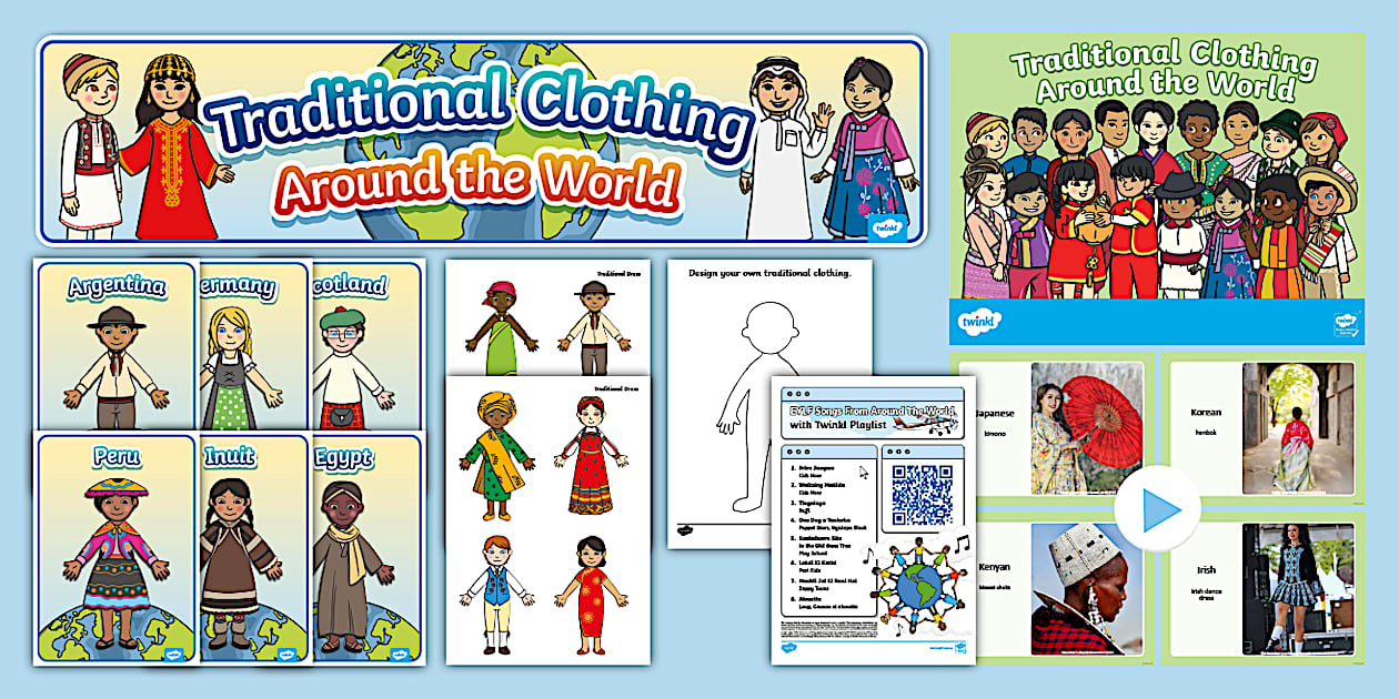 Traditional Clothing Around the World Pack - Twinkl