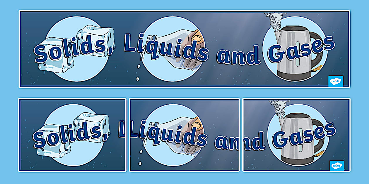 Solids, Liquids and Gases Display Banner (Teacher-Made)