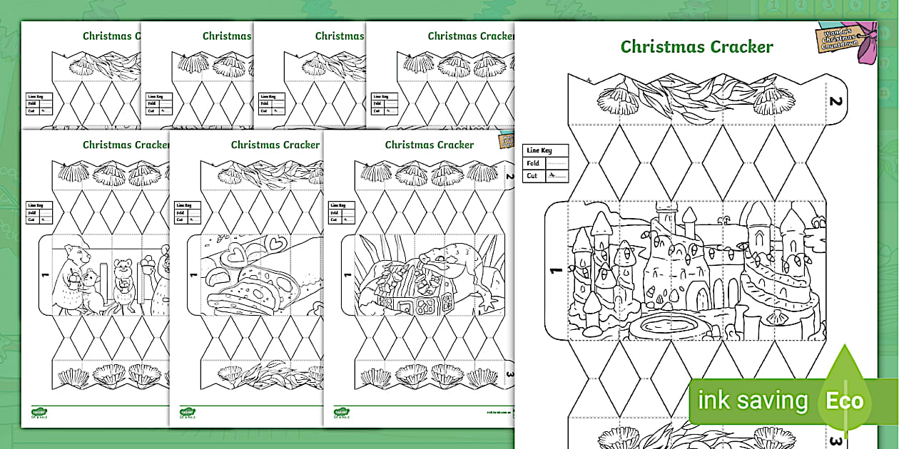 Wanda's Christmas Countdown - Colour In Christmas Cracker