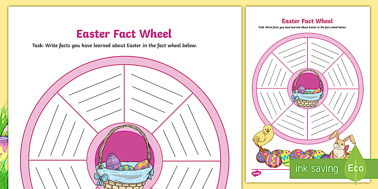 Easter Fact Wheel Worksheet (teacher made) - Twinkl