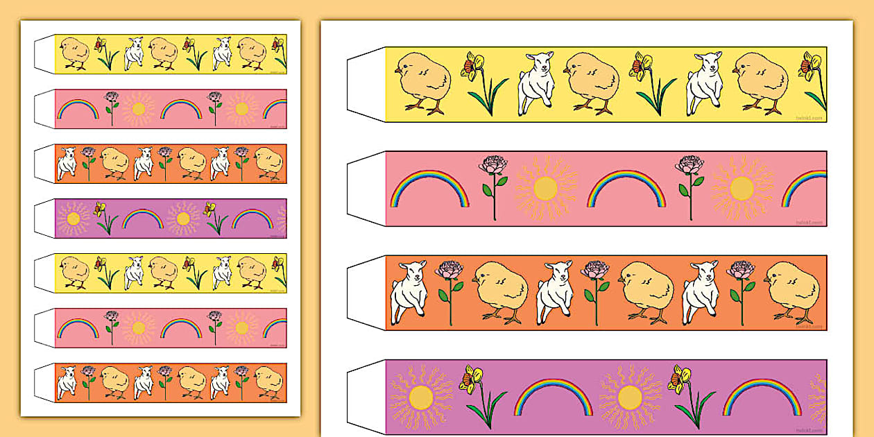 Spring Paper Chains (teacher made) - Twinkl