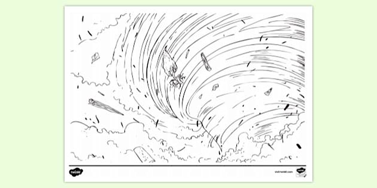 Extreme Weather Colouring Sheet | Colouring Sheets | Twinkl