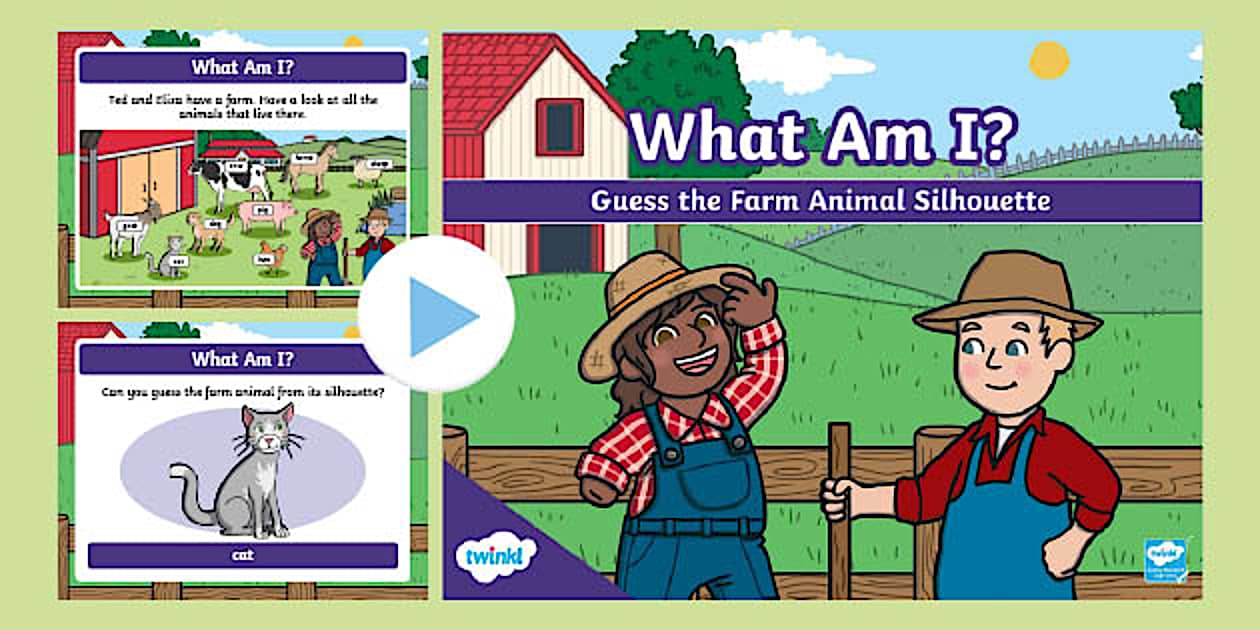 What Am I? Guess the Farm Animal Silhouette PowerPoint