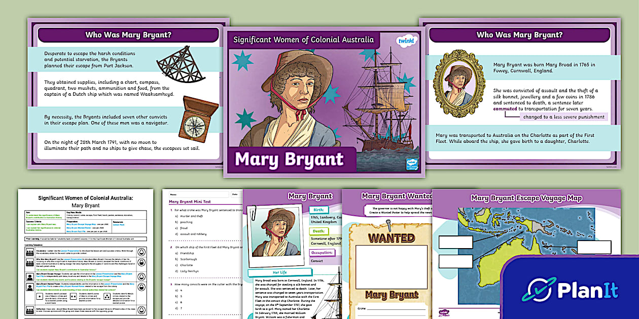 Year 5 HASS History Significant Women of Colonial Australia Lesson 6 Mary