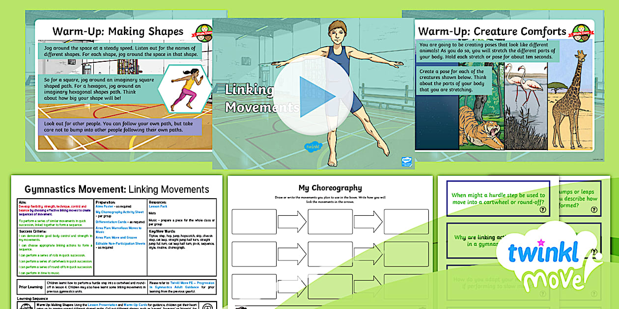 Year 6 Gymnastics: Movement Lesson 5 - Linking Movements