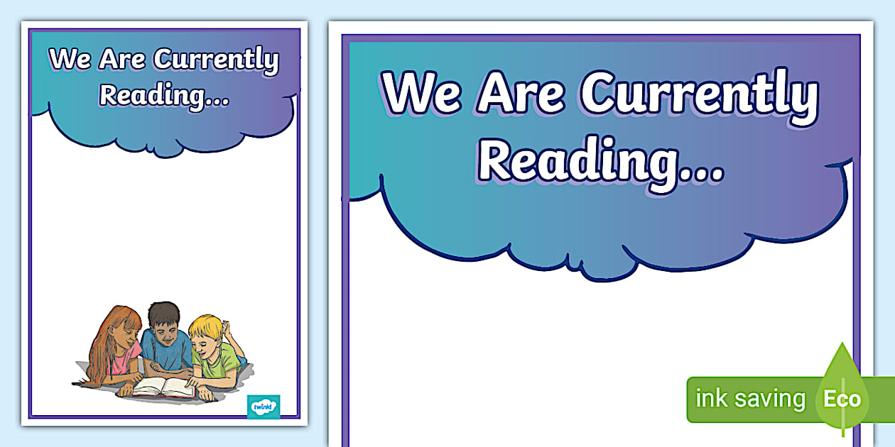 We Are Currently Reading Display Poster,reading poster,love of reading