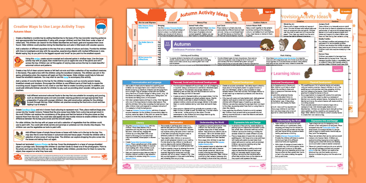 EYFS Ages 0-2 Autumn Bumper Planning Pack - Twinkl