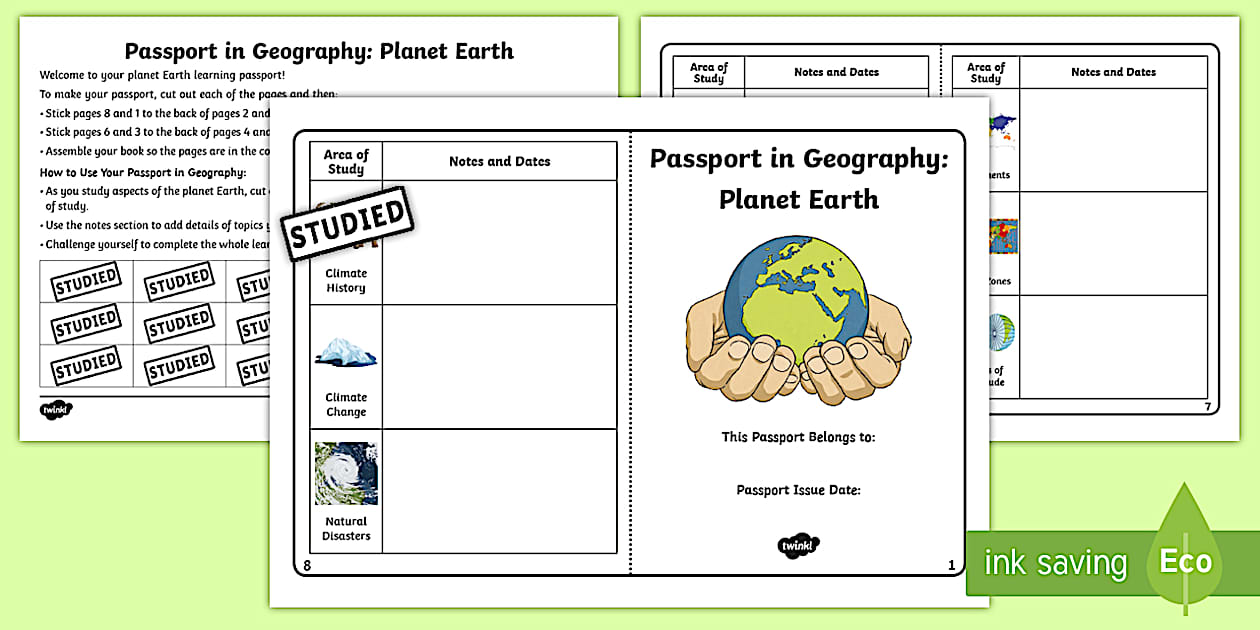 Learning Passport: All About Earth - Geography Resource