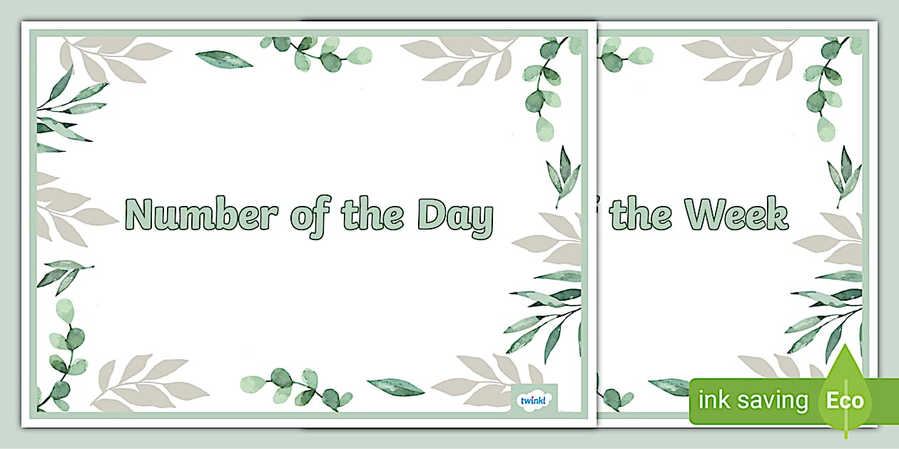 Botanical Number of the Day/ Week (teacher made) - Twinkl
