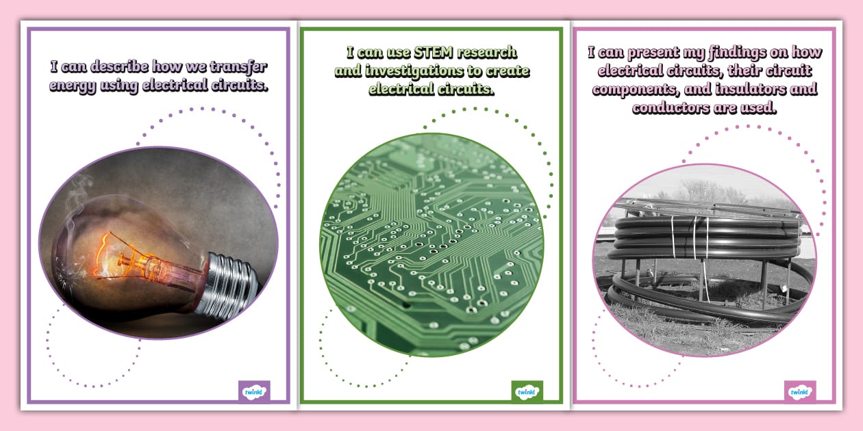 STEM IU Yr 6 Dancing Circuitry I Can Statements Posters