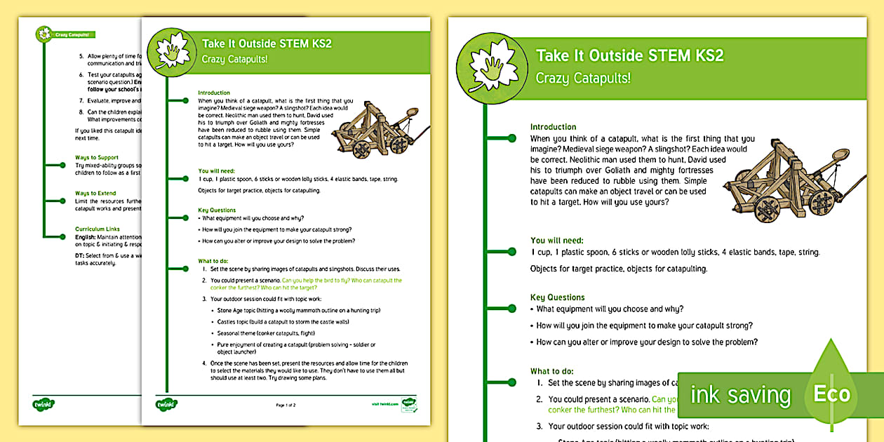 KS2 Take It Outside STEM Activity (teacher made) - Twinkl