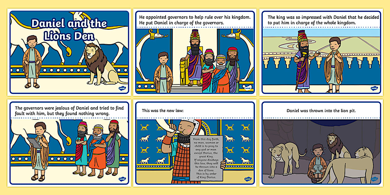 Daniel And The Lions Den Story Sequencing (A4) - Twinkl