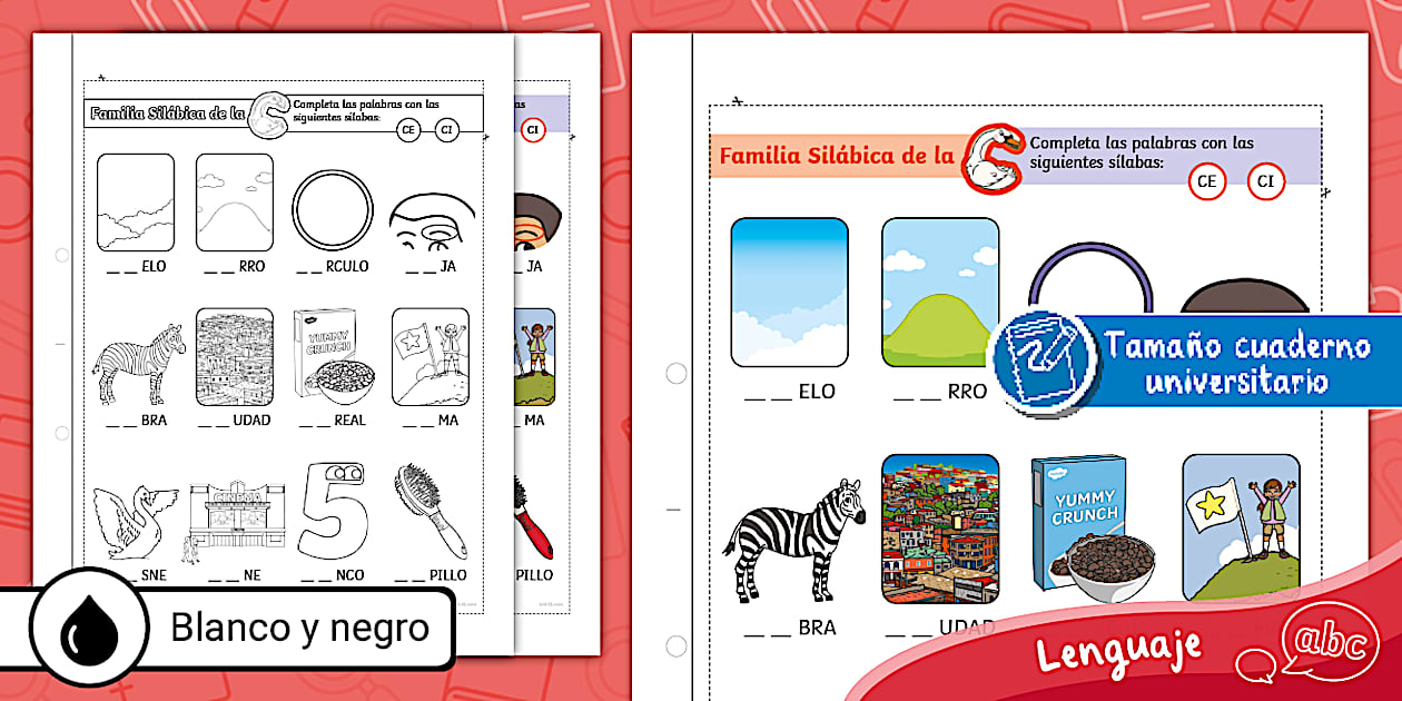 Guía de Trabajo | Lenguaje| Familia Silábica | Letra C | 1° básico | Sonido