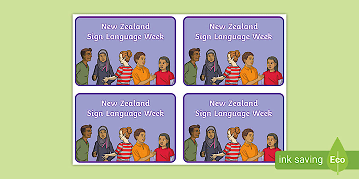 New Zealand Sign Language Week Cards (teacher made) - Twinkl