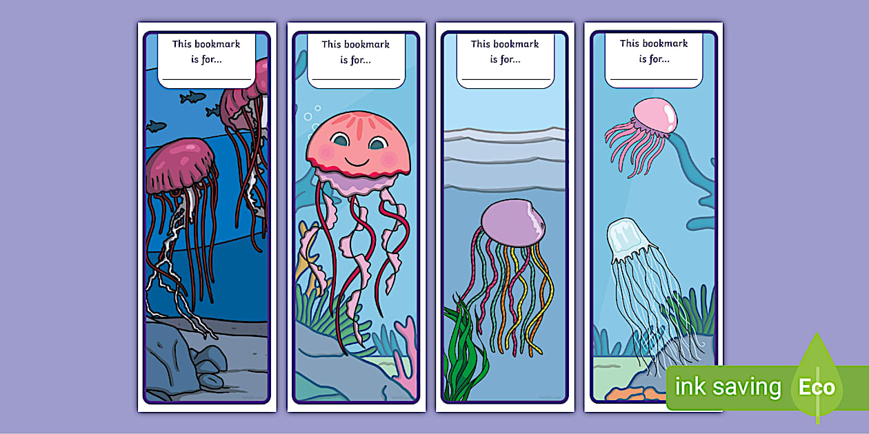 Jellyfish Bookmarks | Twinkl Bookmarks | Jellyfish Bookmarks
