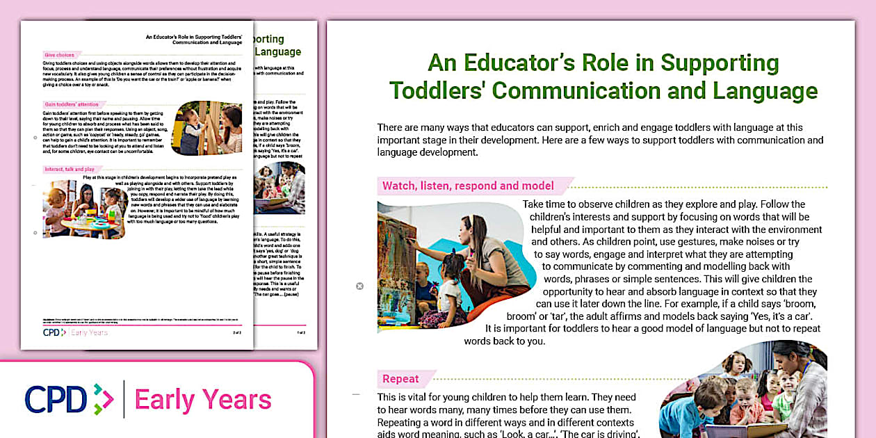 Educators Supporting Toddlers' Communication and Language