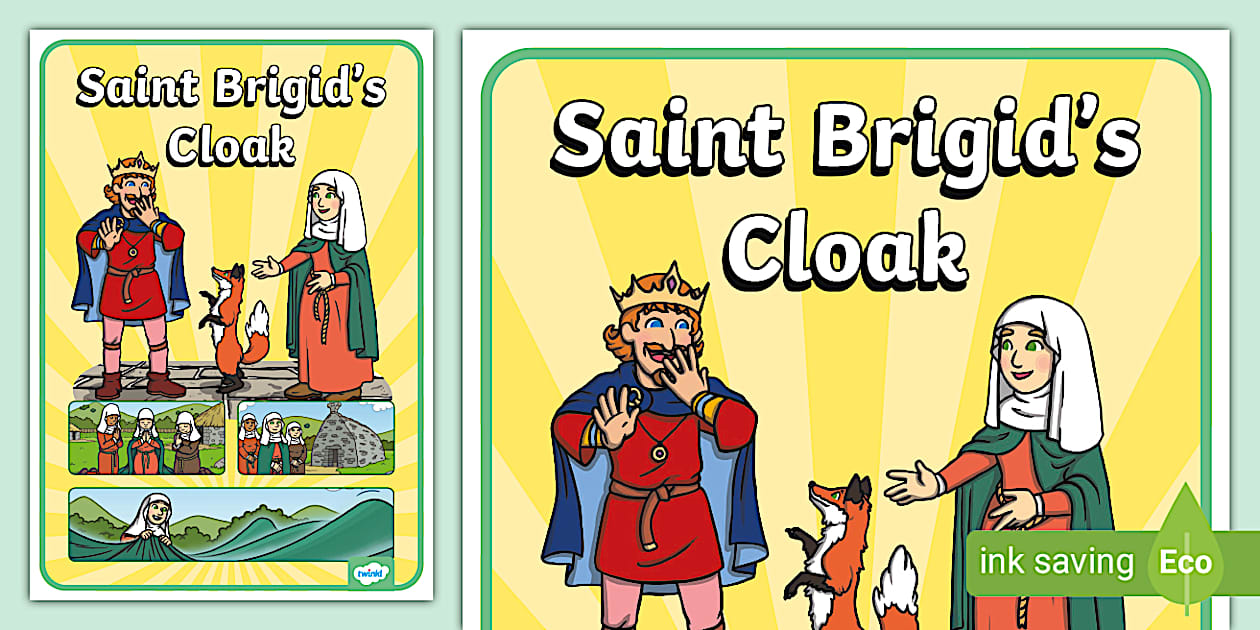 St. Brigid's Cloak Display Poster (teacher made) - Twinkl