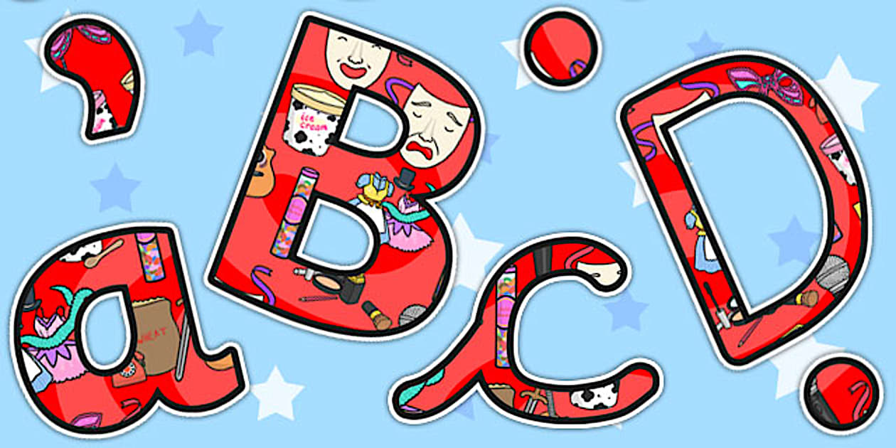 Theatre Themed A4 Display Lettering (teacher made) - Twinkl