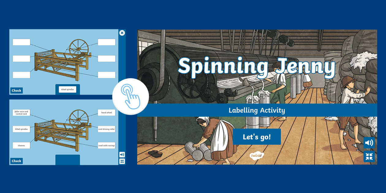 * NEW * Spinning Jenny Interactive Labelling Activity