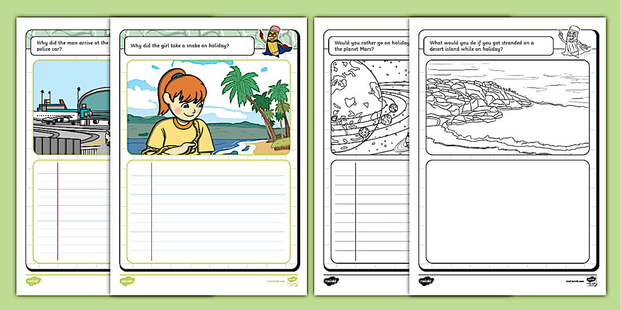 Holiday-Themed Creative Writing Prompt Question Writing Frames