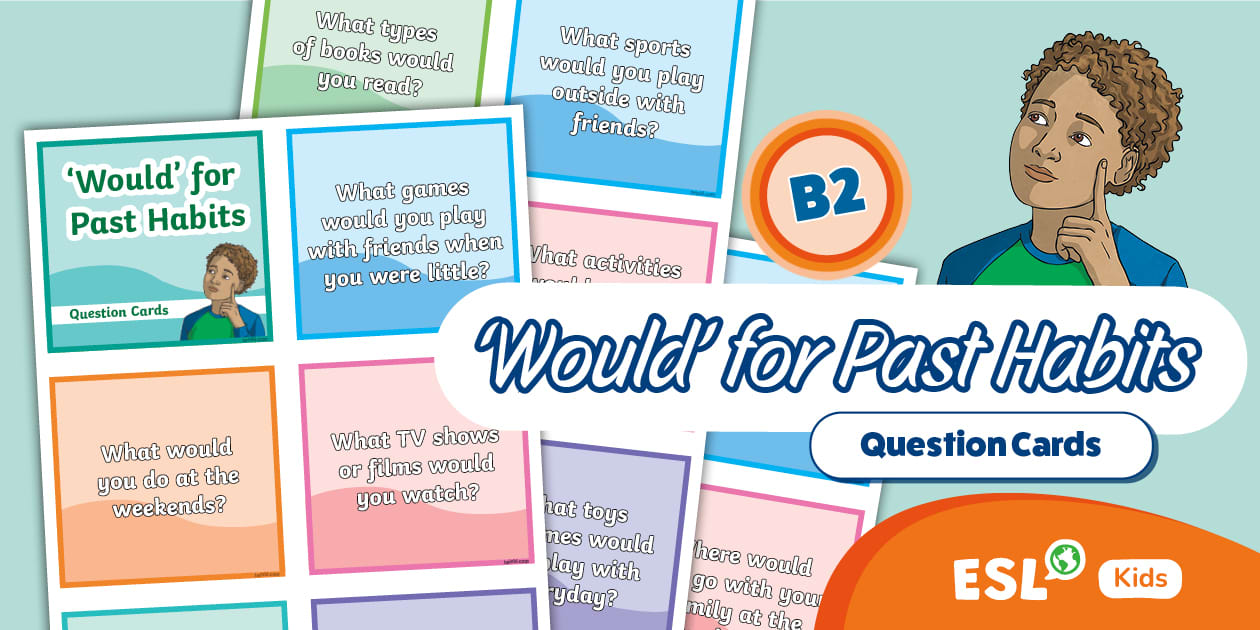 ESL 'Would' Past Habit Question Cards {Kids}