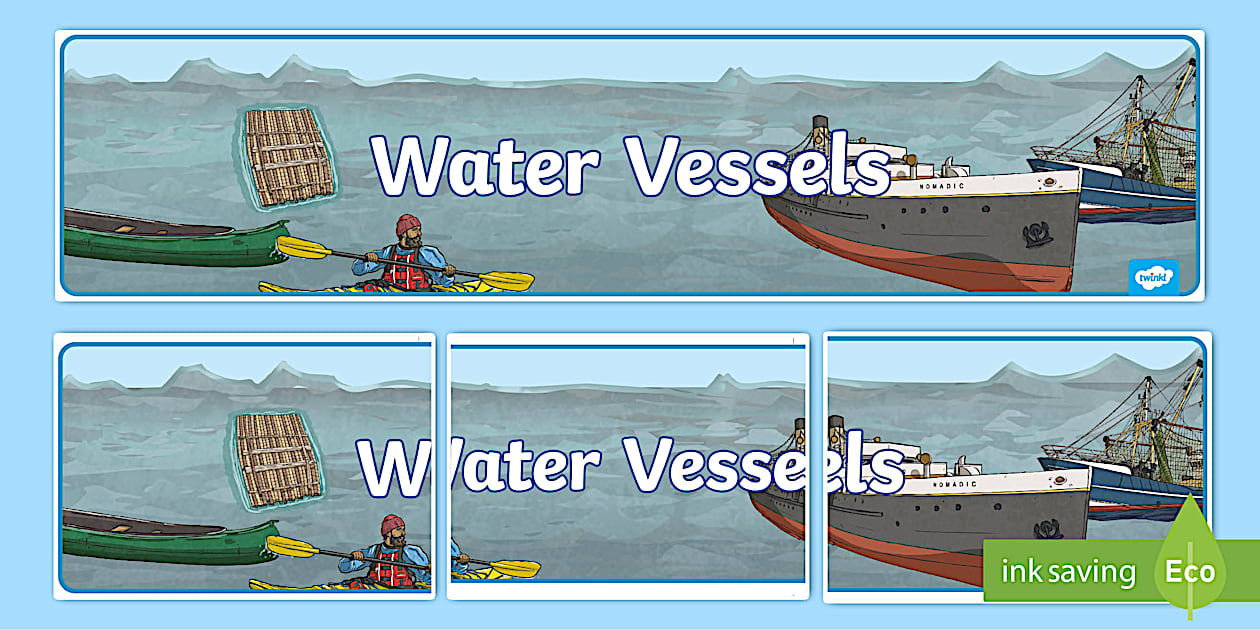 Water Vessels Display Banner | STEM Classroom Display