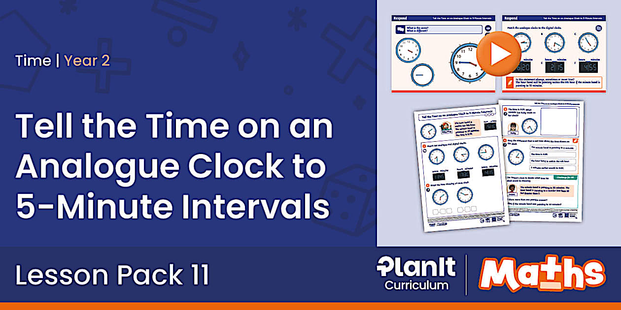 👉 Year 2 Tell the Time on an Analogue Clock Teaching Pack