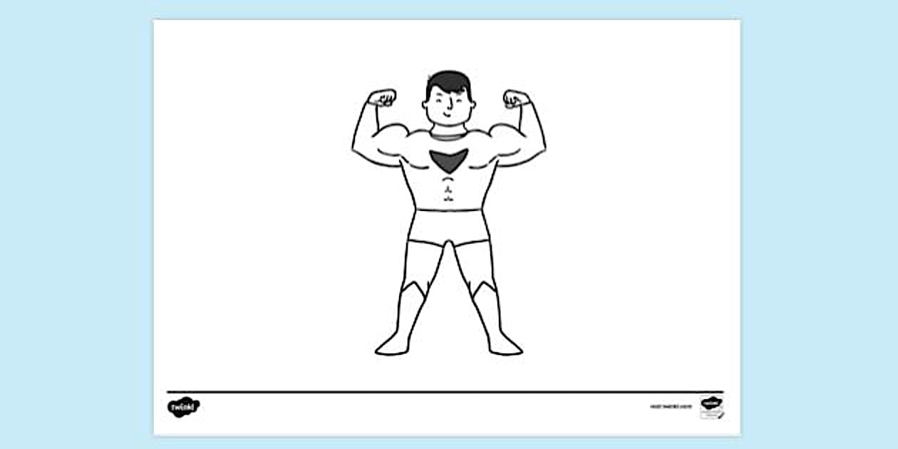 Circus Strong Man Colouring | Colouring Sheets - Twinkl