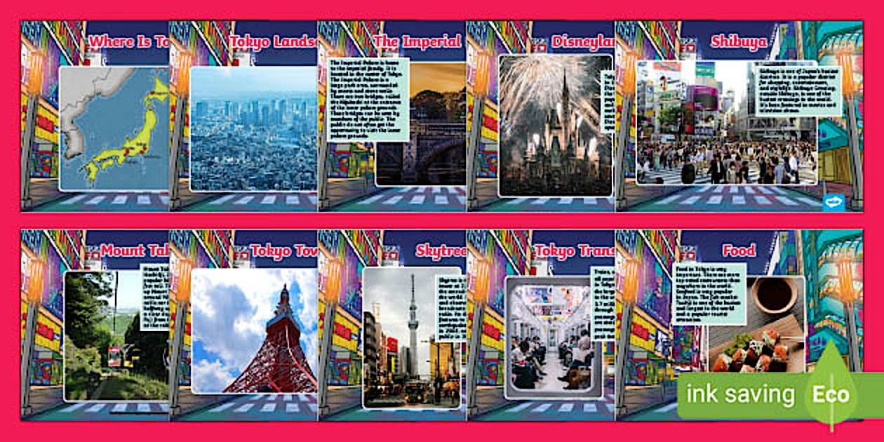Tokyo Informational Posters for 3rd-5th Grade