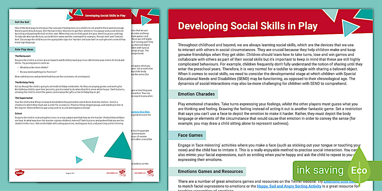 Developing Social Skills Through Play | Twinkl | SEND
