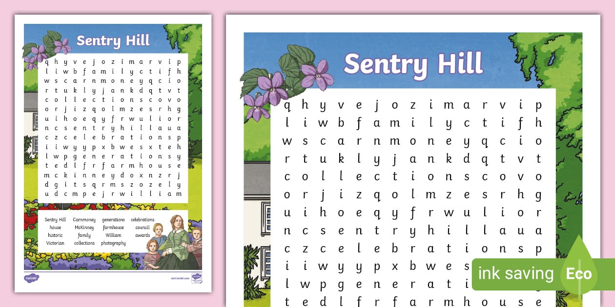 Sentry Hill Word Search - Twinkl