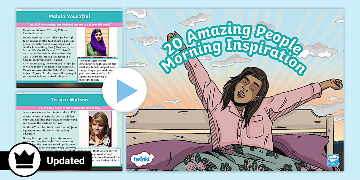 20 Amazing People Morning Inspiration KS2 PowerPoint