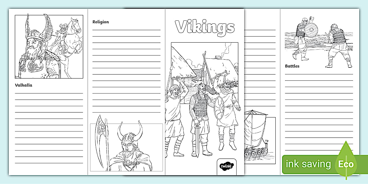 Vikings Leaflet Template (teacher made) - Twinkl