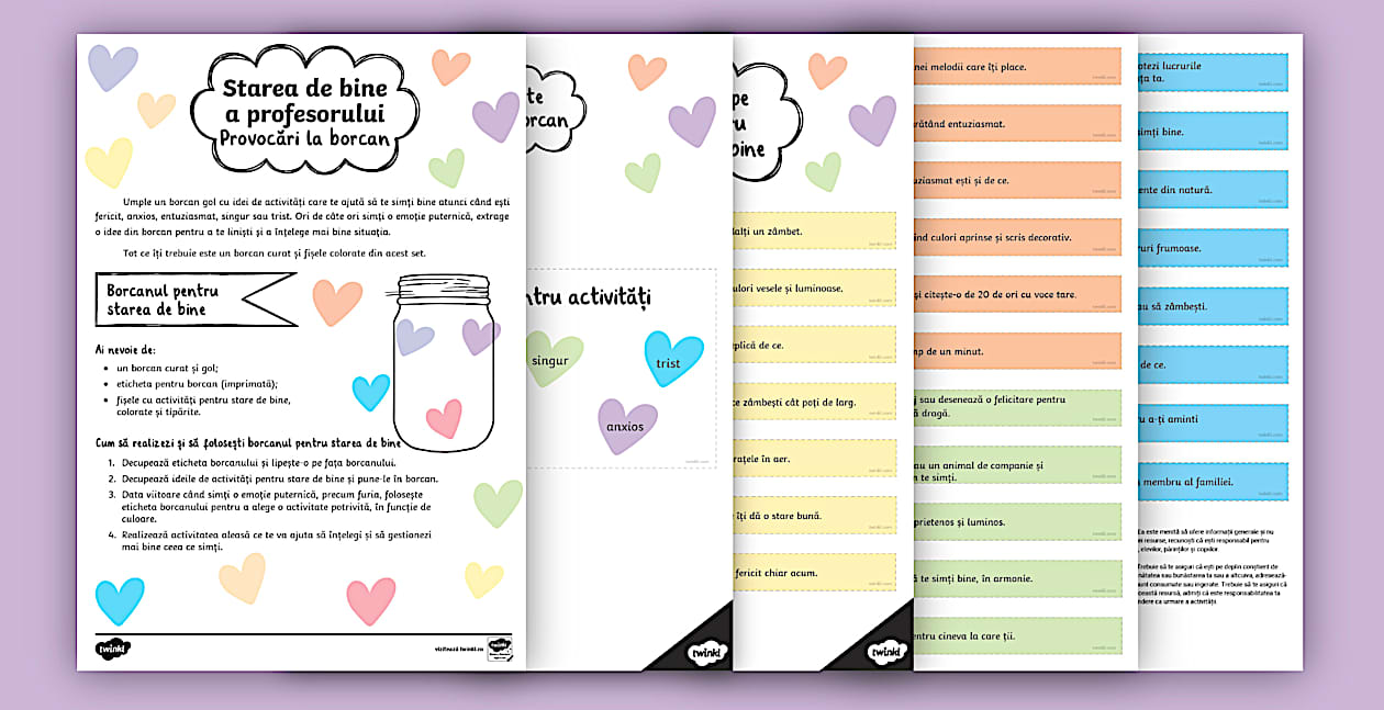 Provocări la borcan – Activitate pentru profesori