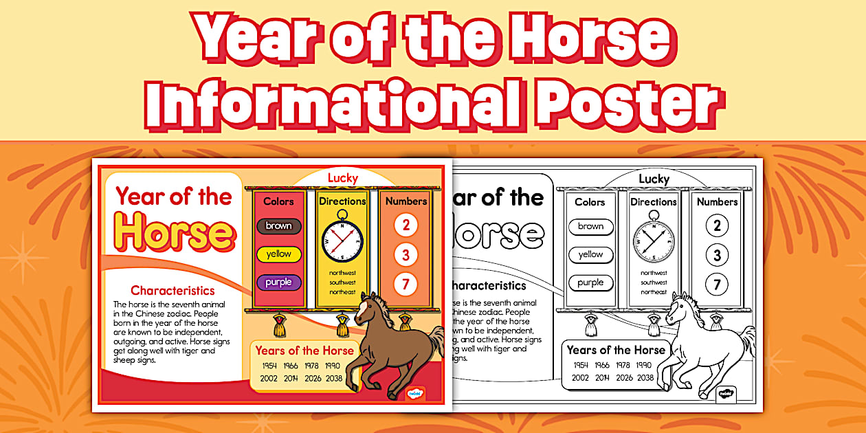 Year of the Horse Informational Poster