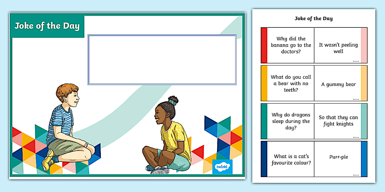 Editable Joke of the Day Display Poster - KS2 (teacher made)