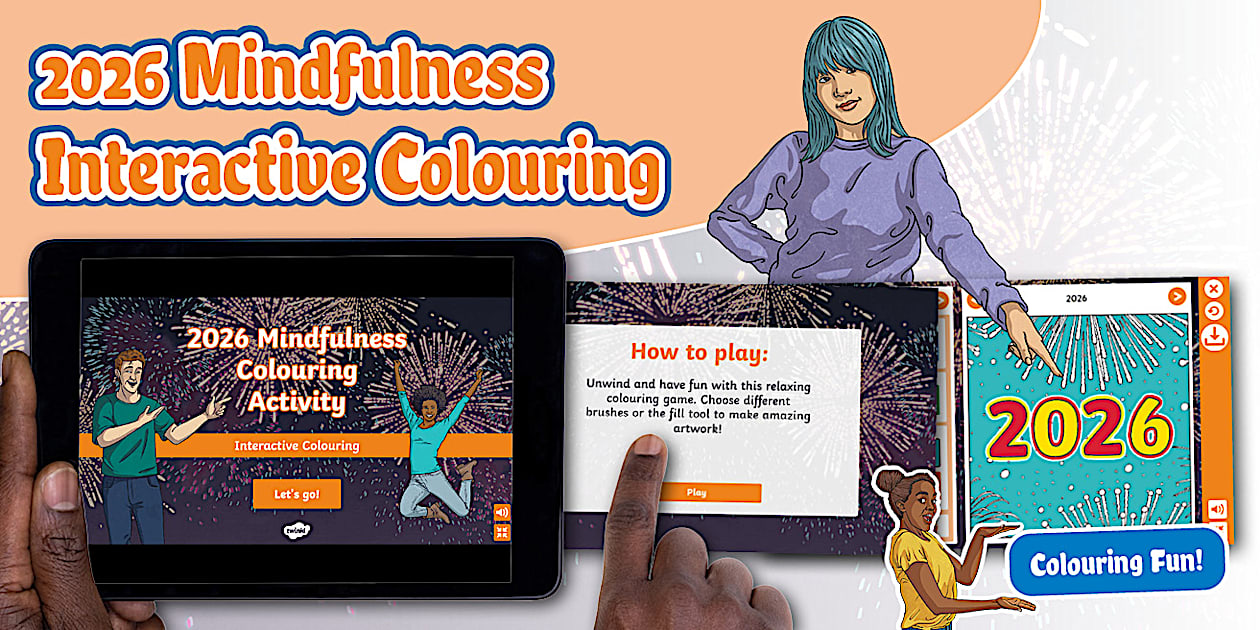 2026 Mindfulness Interactive Colouring