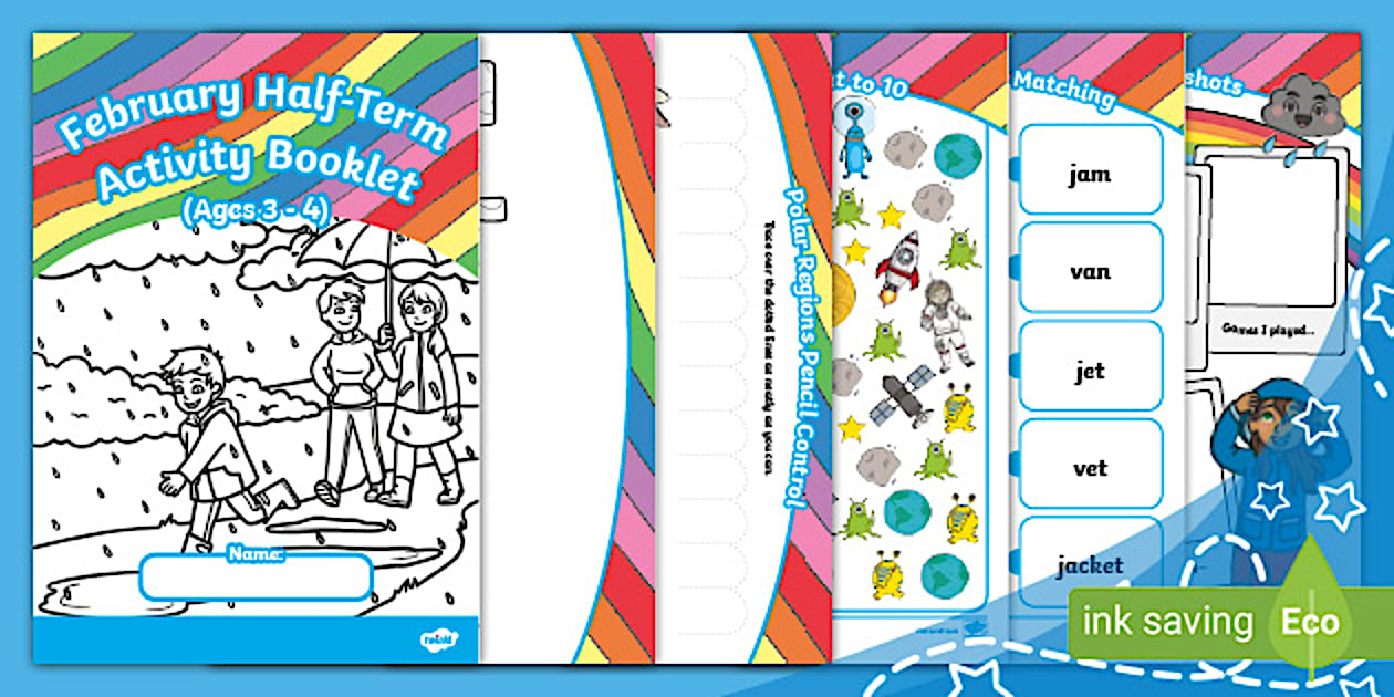 February Half-Term Activity Booklet (Ages 3 - 4)