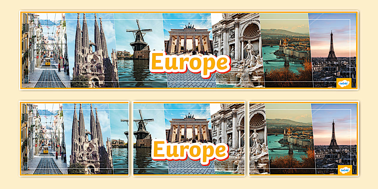 Europe Photo Display Banner (teacher made) - Twinkl