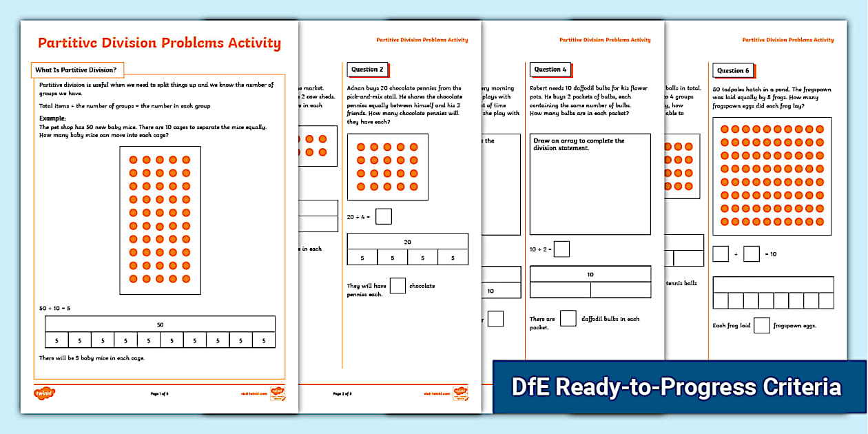 👉 Partitive Division Problems Activity (Teacher-Made)