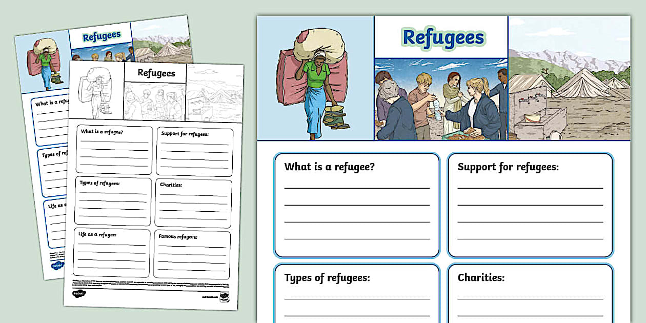 Refugees Fact File Template (teacher made) - Twinkl