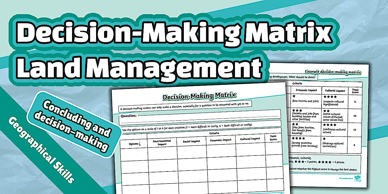 Decision-Making Matrix Land Management