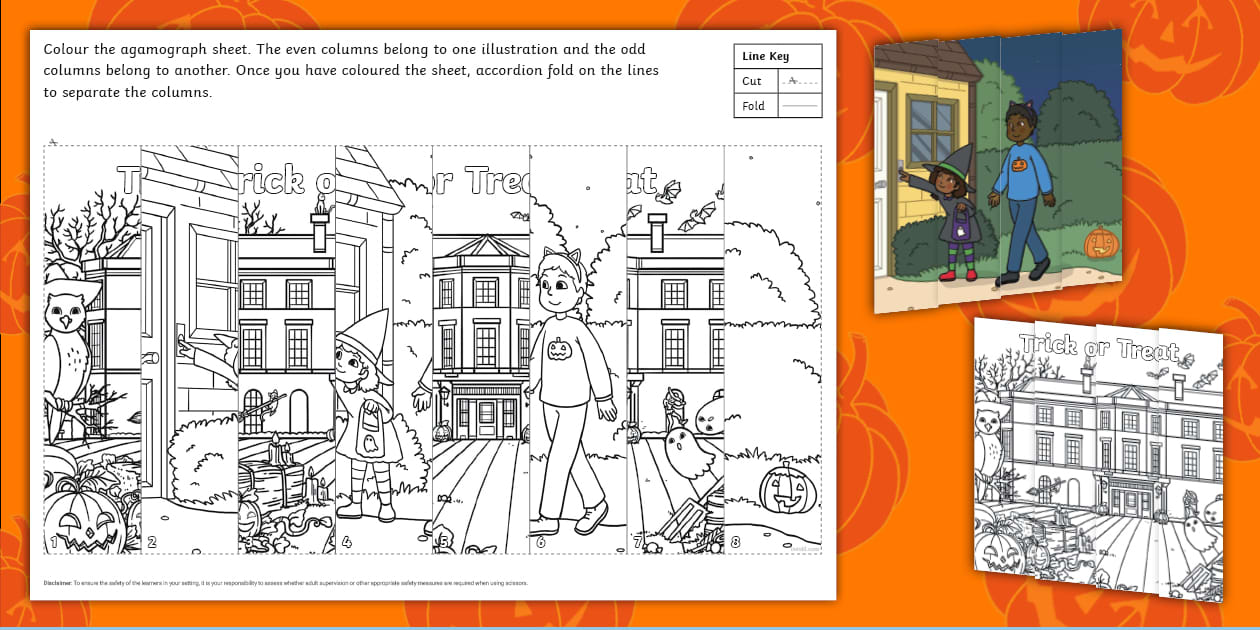 Trick or Treat? Halloween Agamograph - Twinkl