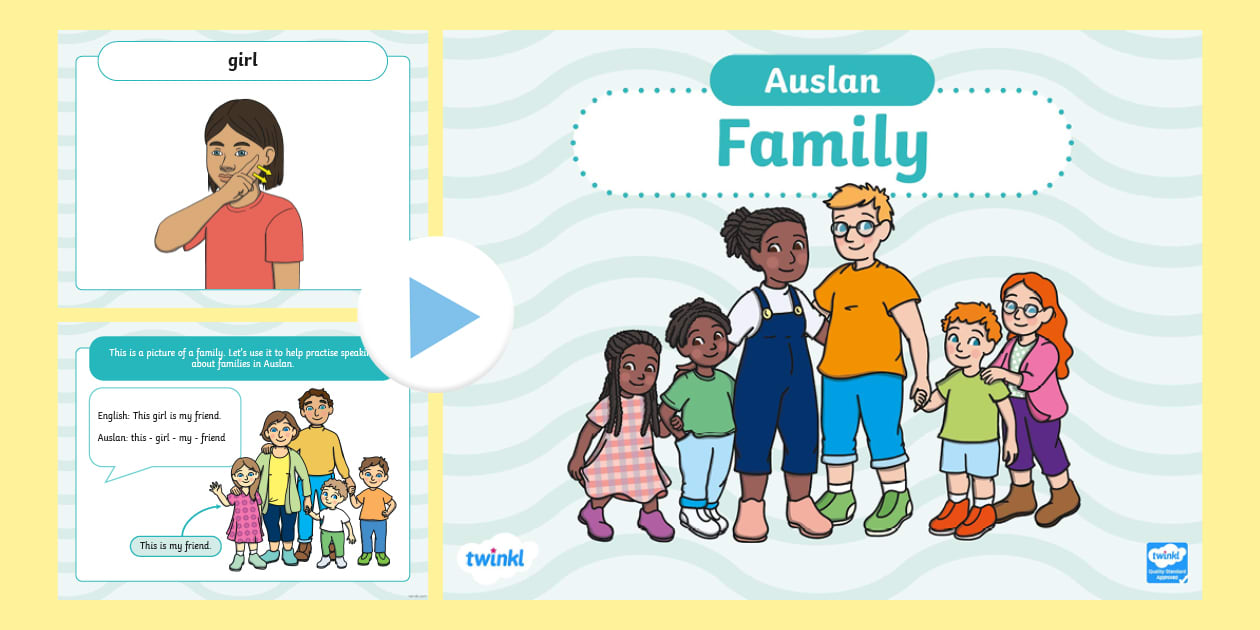 Auslan Family Vocabulary PowerPoint (Lehrer gemacht)