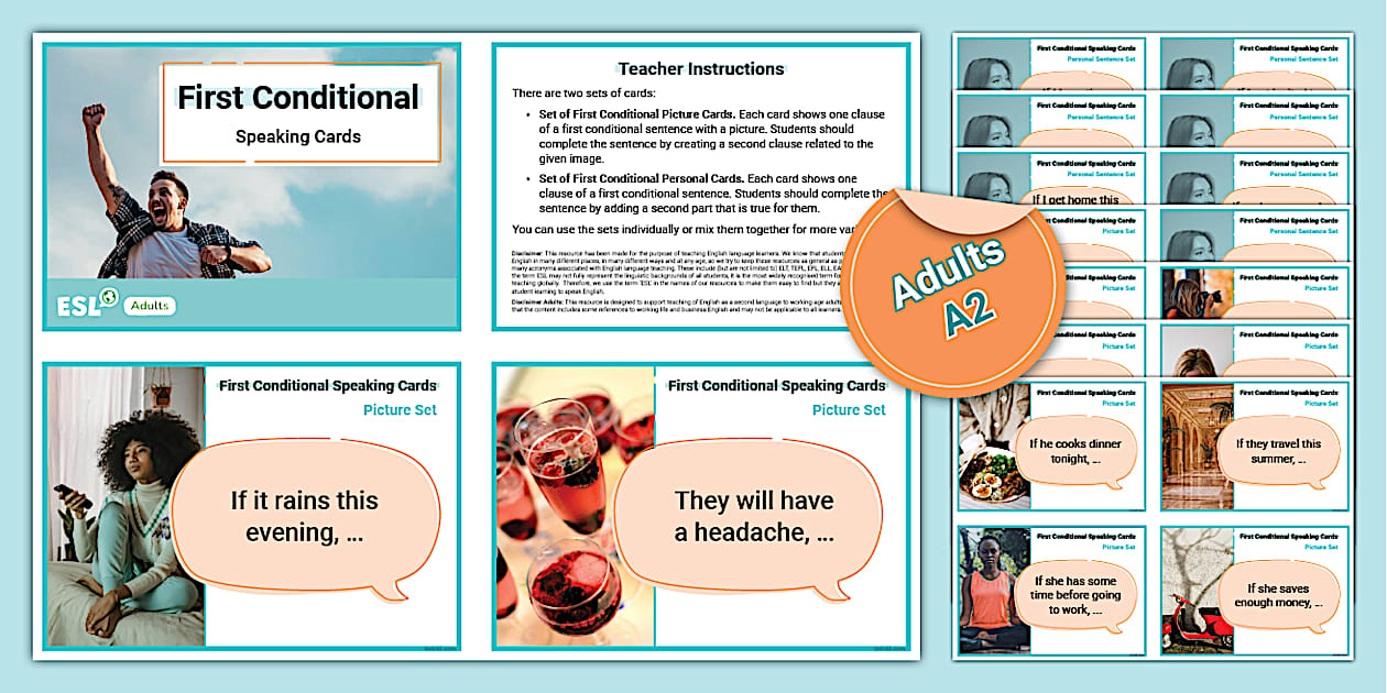 ESL First Conditional Speaking Cards [Adults, A2] - Twinkl